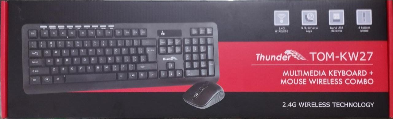 Thunder Multimedia Keyboard Mouse Wireless Combo TOM-KW27 | Daraz.pk