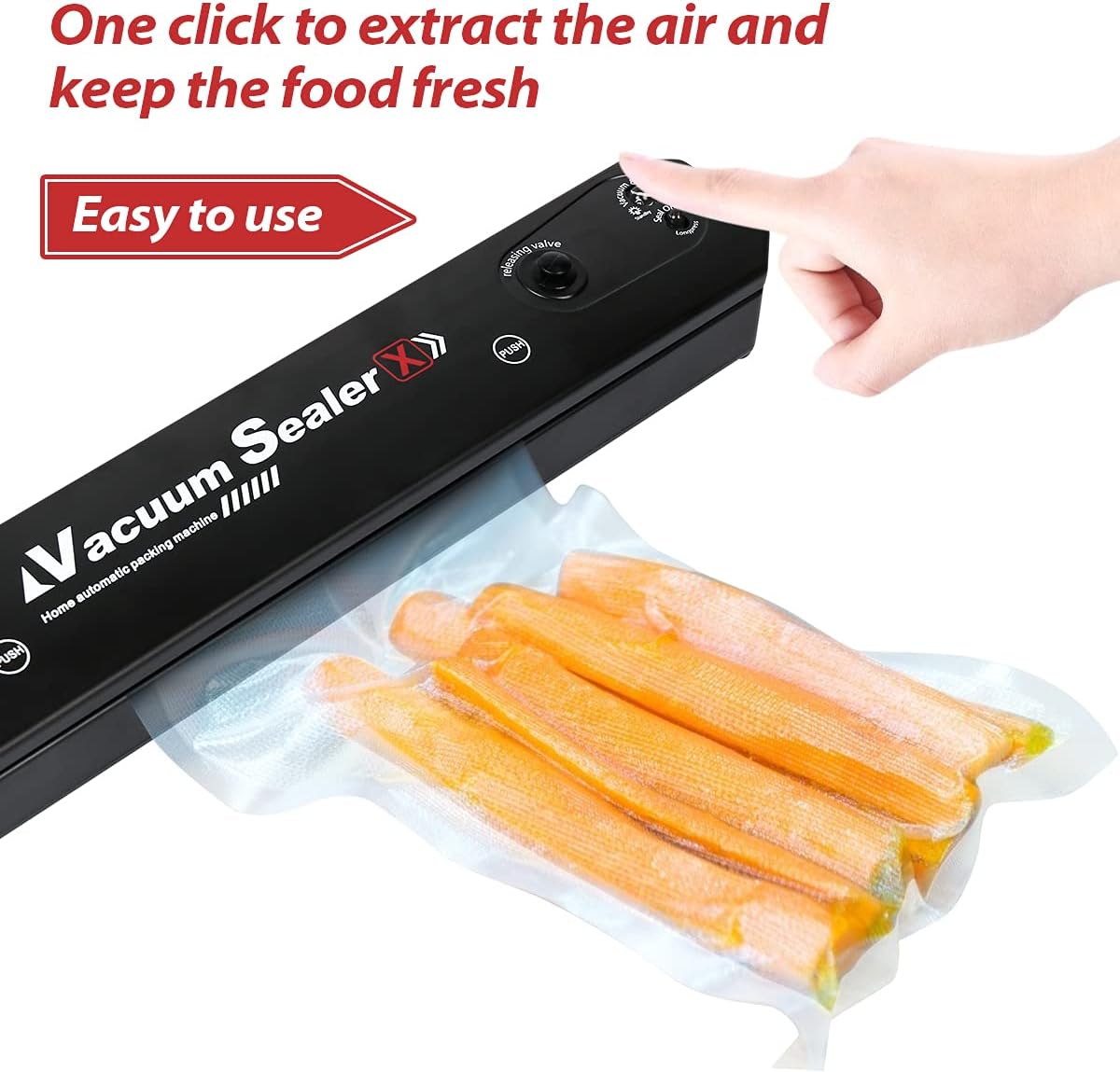 Vacuum Sealer Machine - Automatic Food Sealer for Food Preservation ...