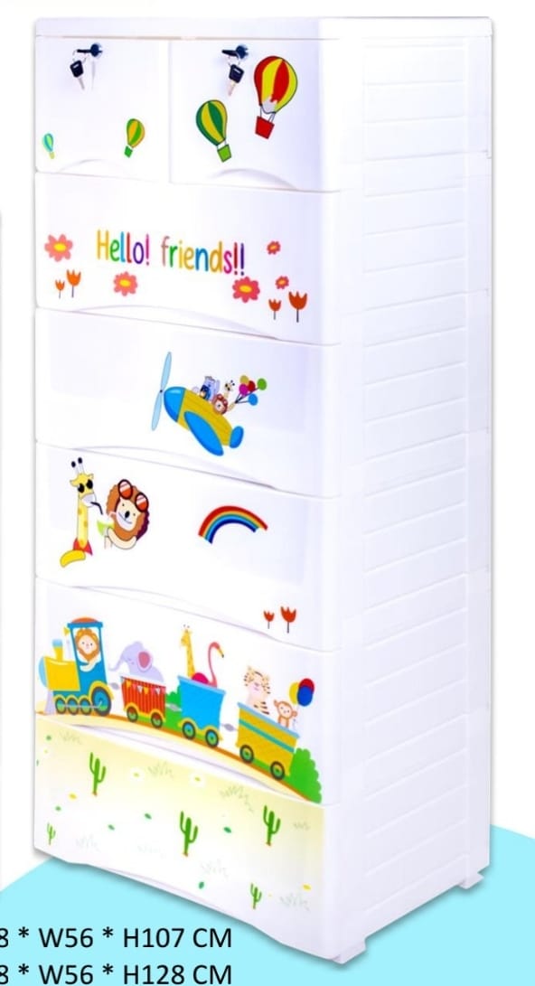 cartoon drawer /baby storage drawer with large capacity and locks ...