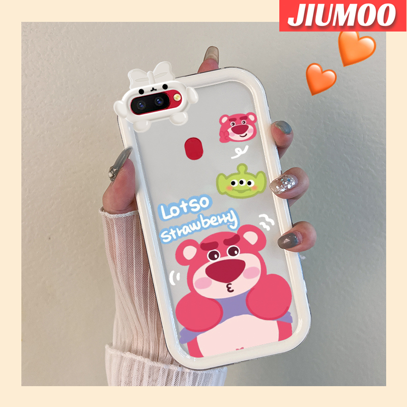JIUMOO For OPPO R15 Case Cartoon Strawberry Bear Lotso Shockproof ...