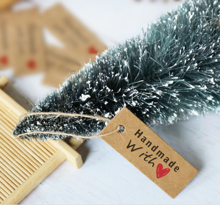 Kraft Paper Tags with Strings Handmade with Love Hang Tags Garment Tags ...