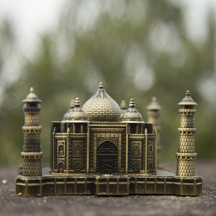 3D Metal Indian Taj Mahal Handicrafts Art Statue Building Model for ...