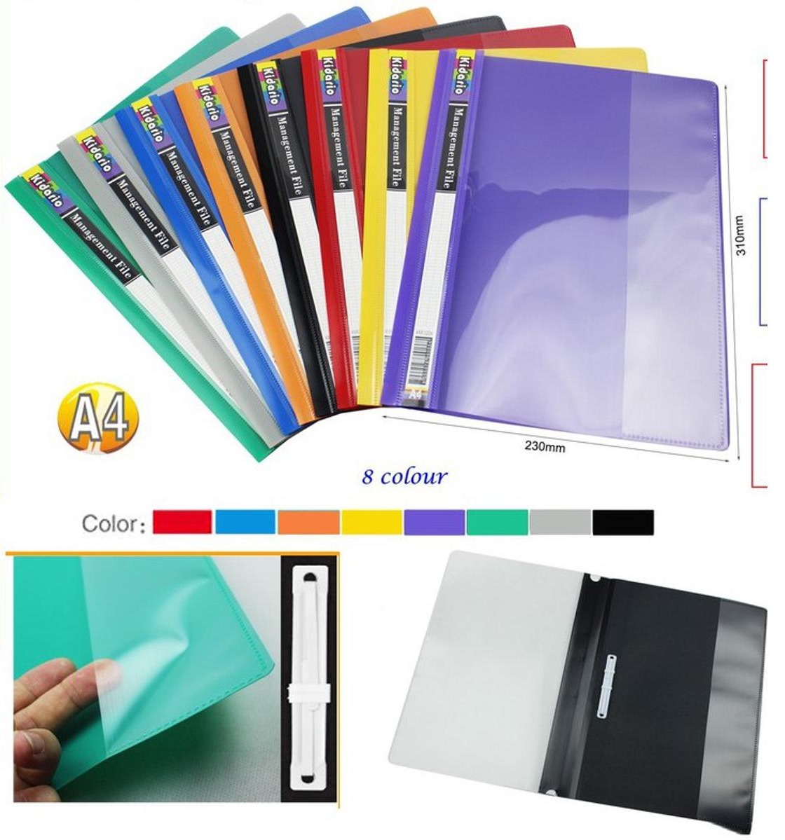 (Pack of 3, 6, 12) A4 Management File, A4 Size TT File, A4 Size File ...