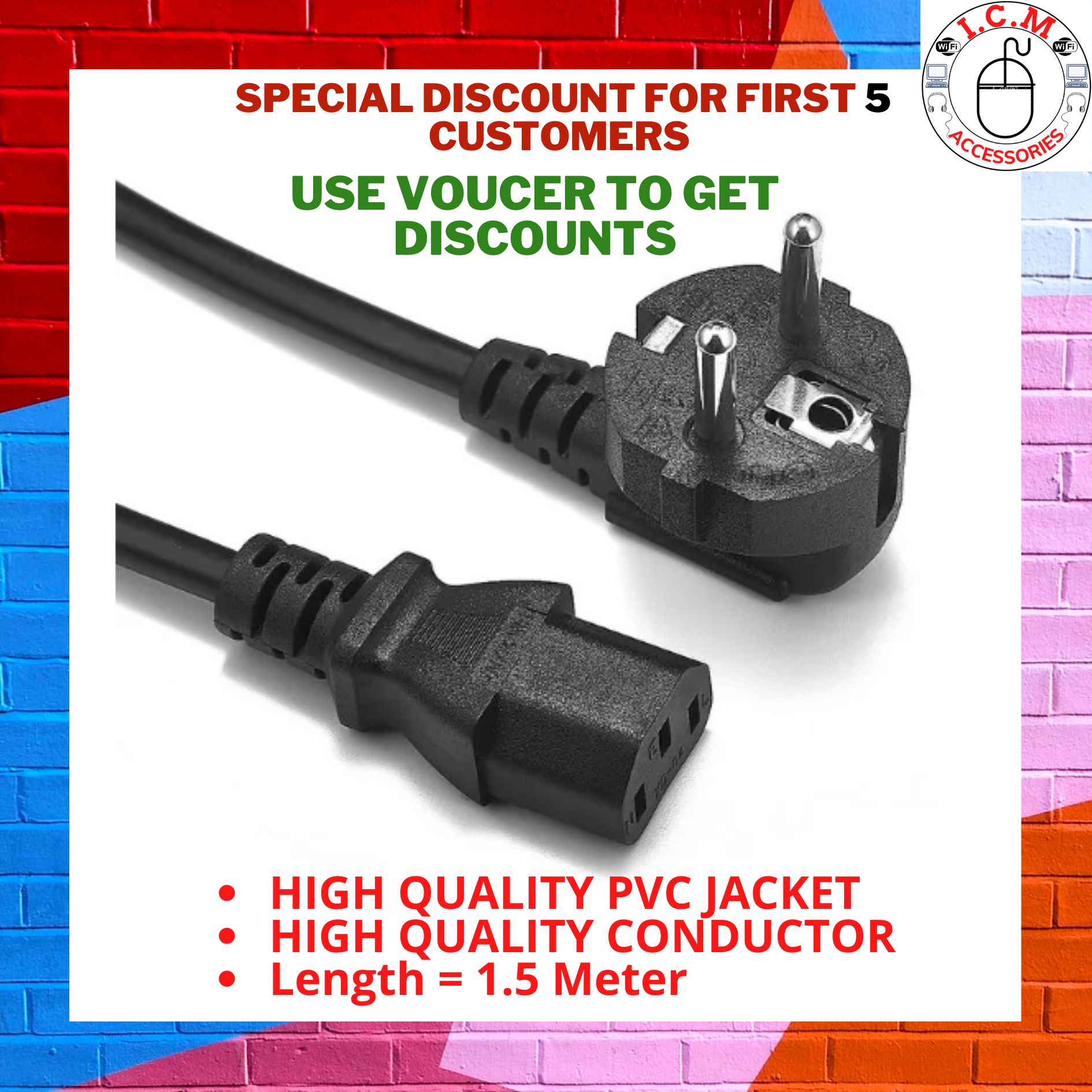 POWER CABLE FOR PC COMPUTER PRINTER POWER CORD SCANNER POWER CABLE FOR ...