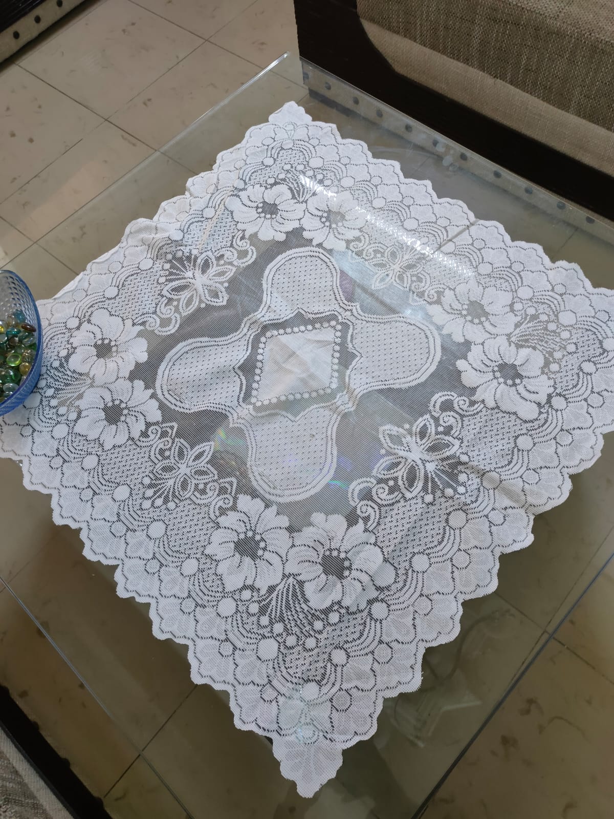 Multi color net center table cover (28x28) Round inches - Center Table ...