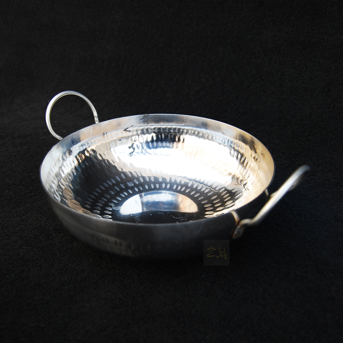 Steel Karahi for Serving | 1kg Capacity | 8 inch | Hammered Design ...