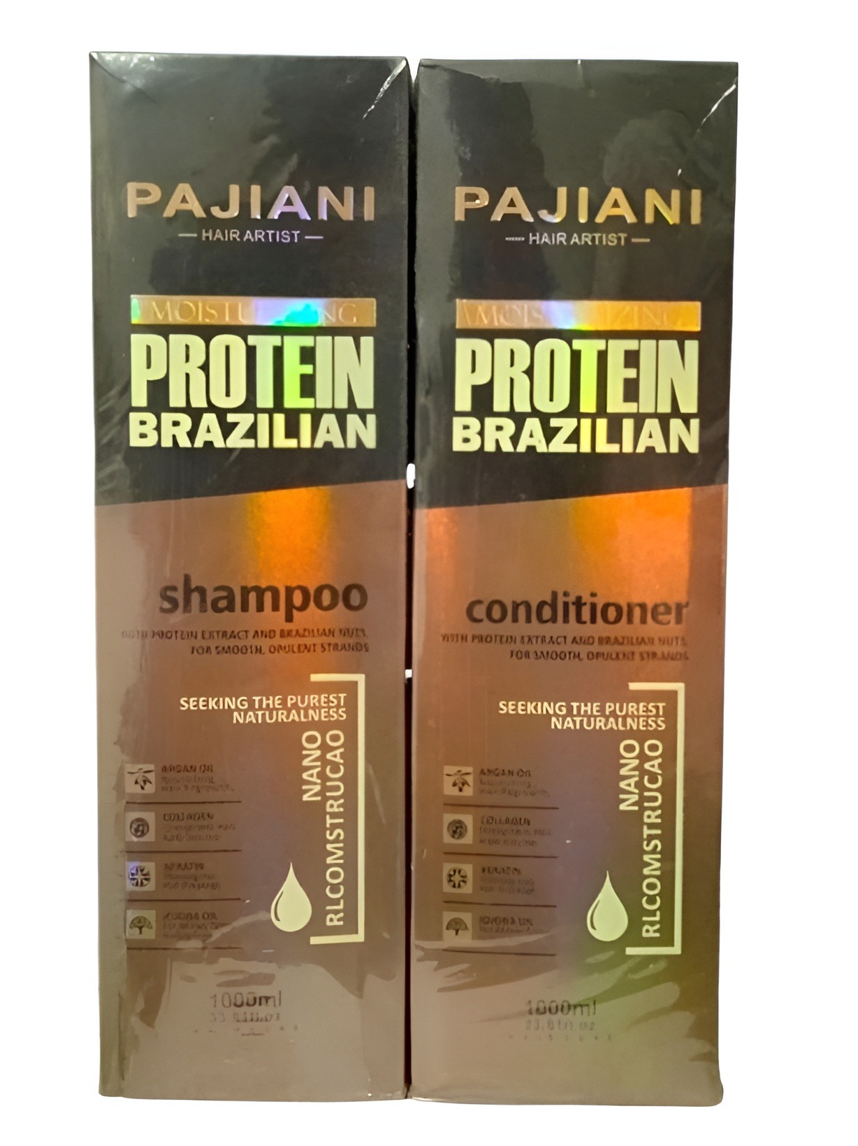 Keratin Brazilian Protein Hair Straightening Shampoo Conditioner ...