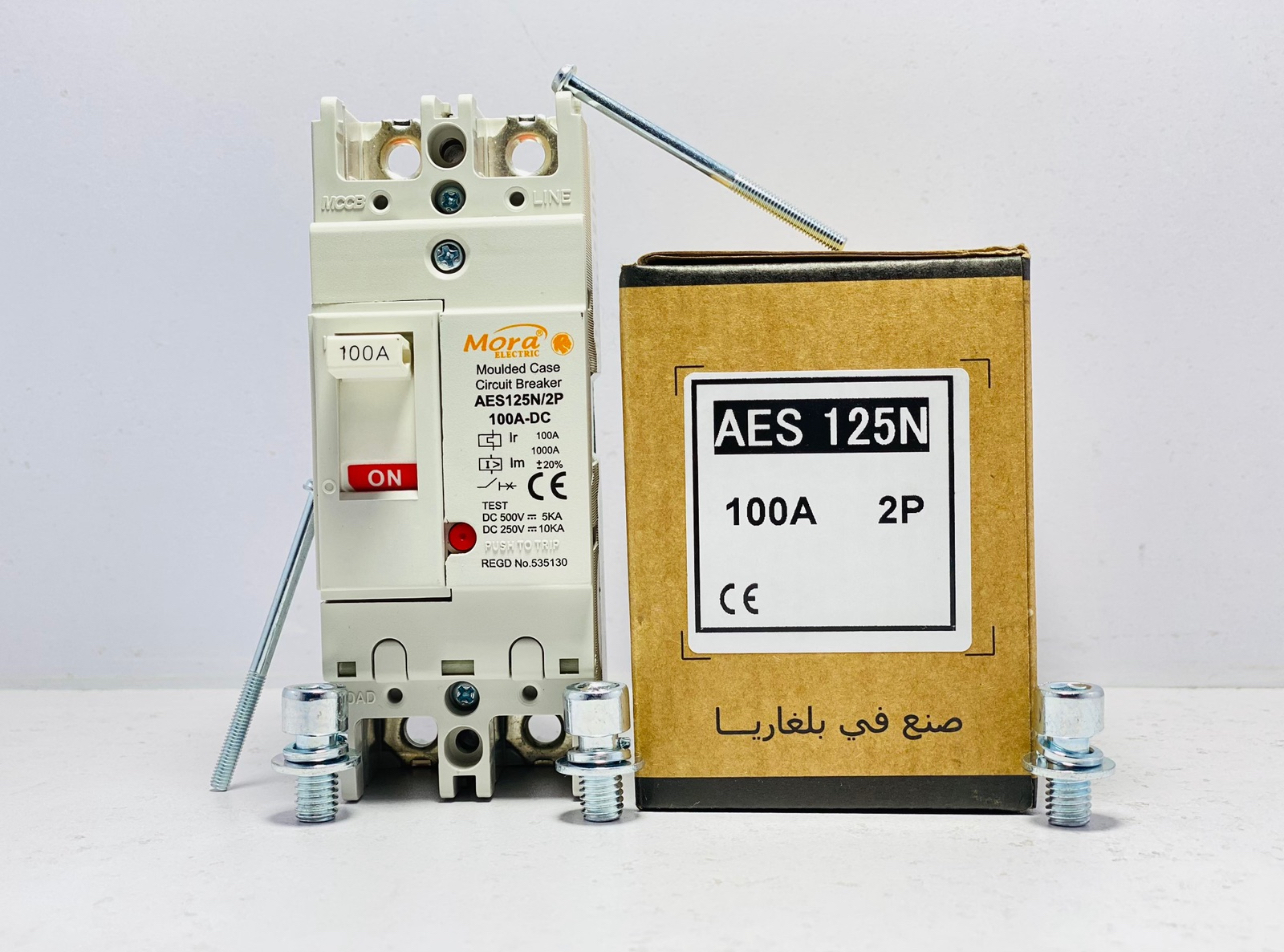 MORA MCCB DC 125 Amp | MCCB DC Breaker For Battery | MCCB Breaker 125A 2-Pole DC Breaker ...