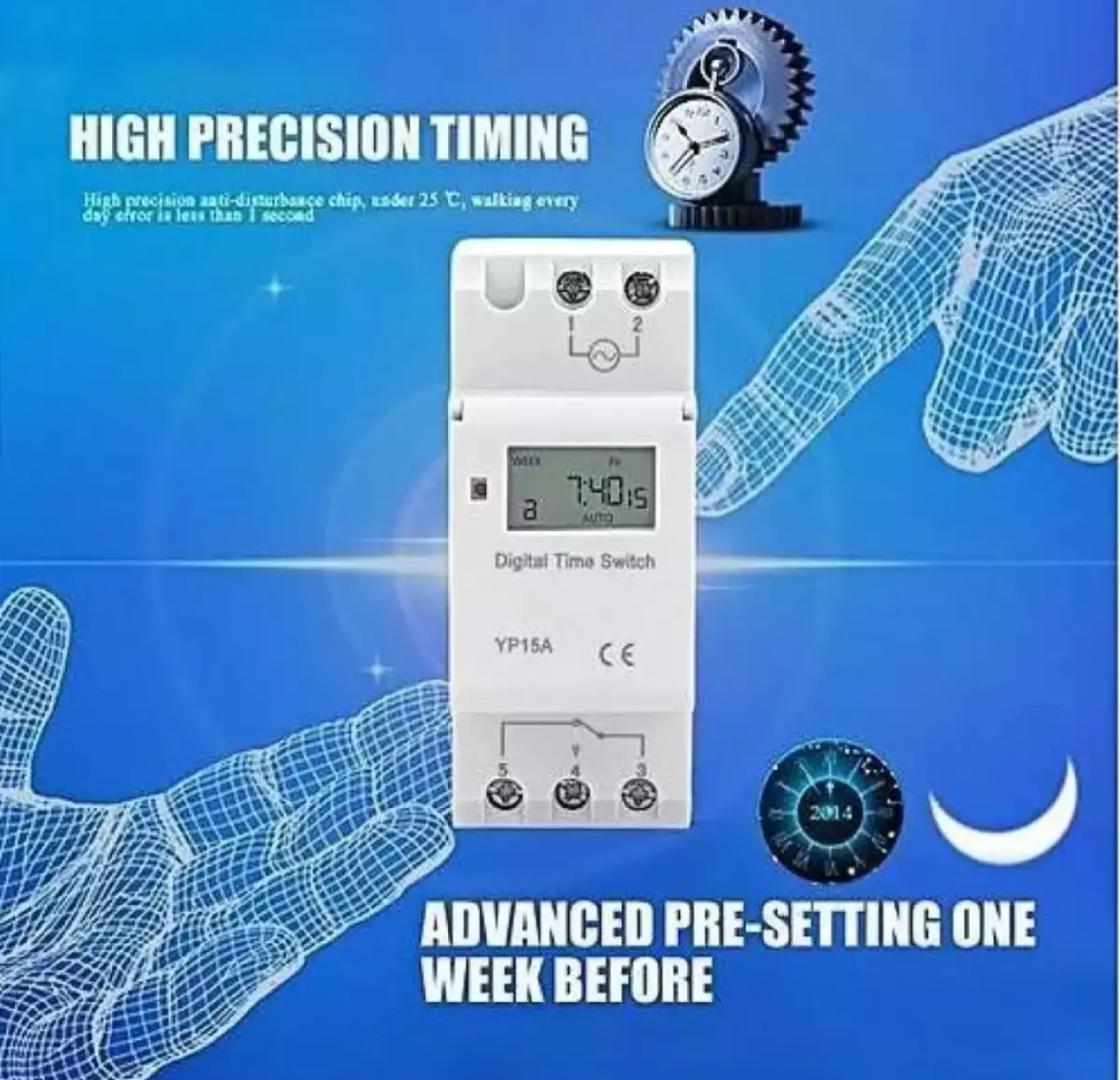 Heavy Duty Digital Timer Switch 220 Volts 3680 Watt / 16 Amps Accurate ...