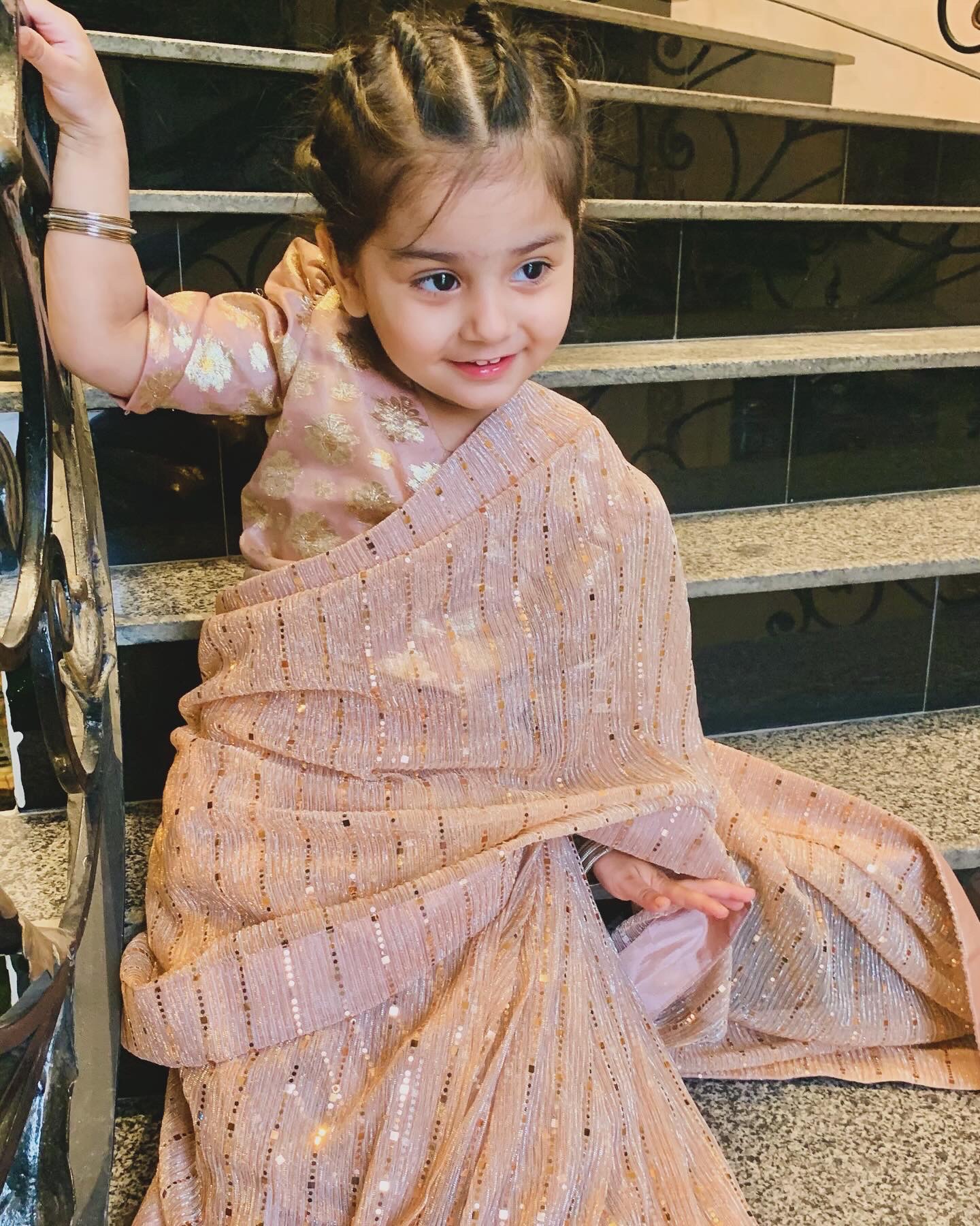 Stitched Moonlight Saree in Rose Gold Color | Daraz.pk