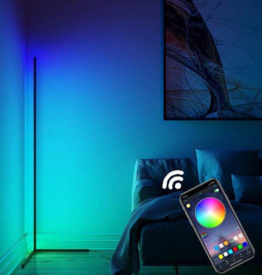 Floor MultiColor RGB Corner Remote controlled Lamp | Daraz.pk