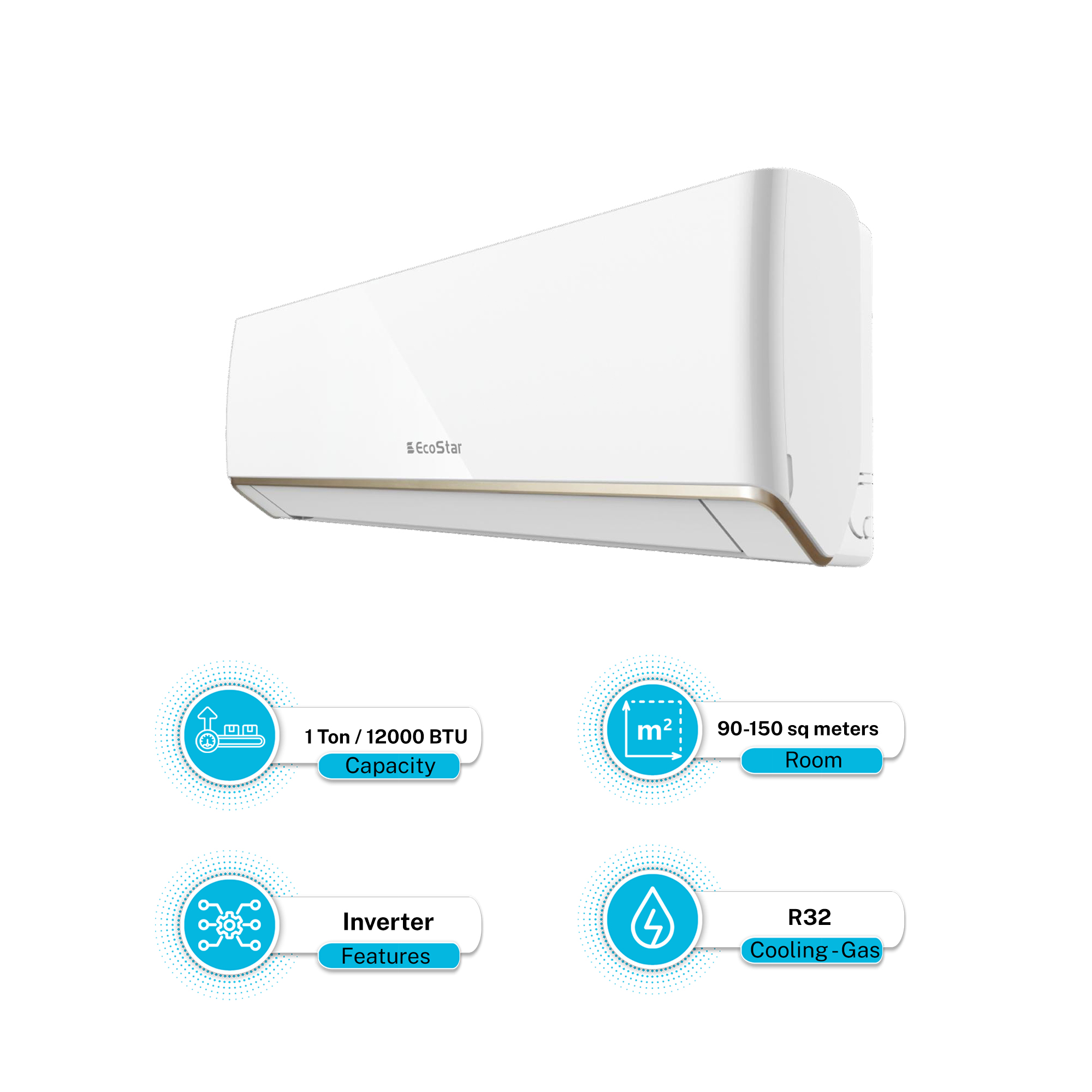 EcoStar AC 1 TON Inverter Duke Series (Heat & Cool) With 10 Years Brand ...