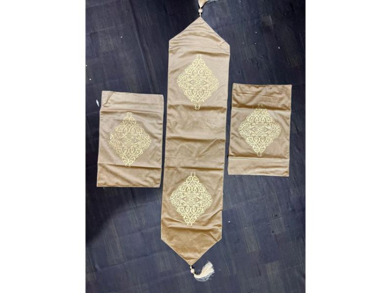 Luxury Velvet fabric Center & Dressing Table Runner Mat Set | Daraz.pk