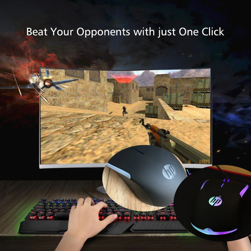 HP M160 Wired Mouse High Performance Optical Gaming Mouse With Rainbow LED | Daraz.pk