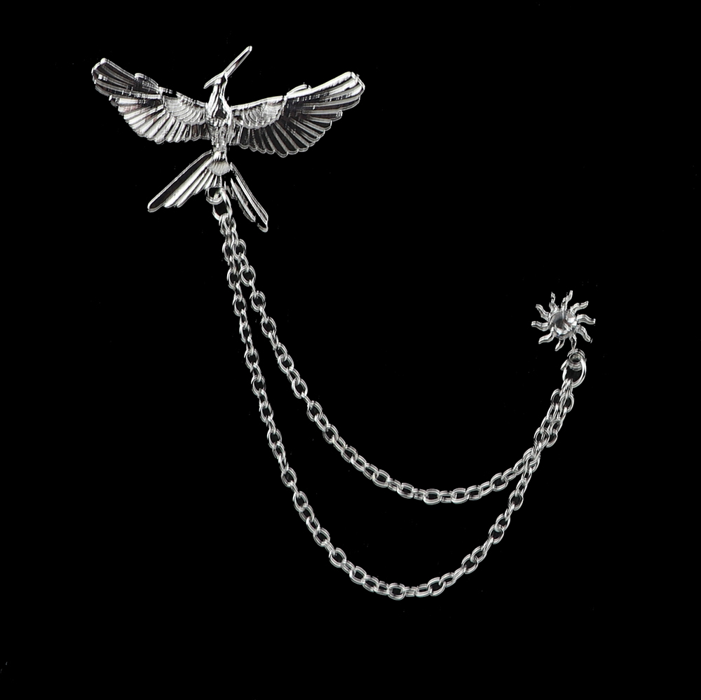 Sunfloweio Man Suit Shirt Collar Tassel Chain Lapel Pin Brooch Dragon ...