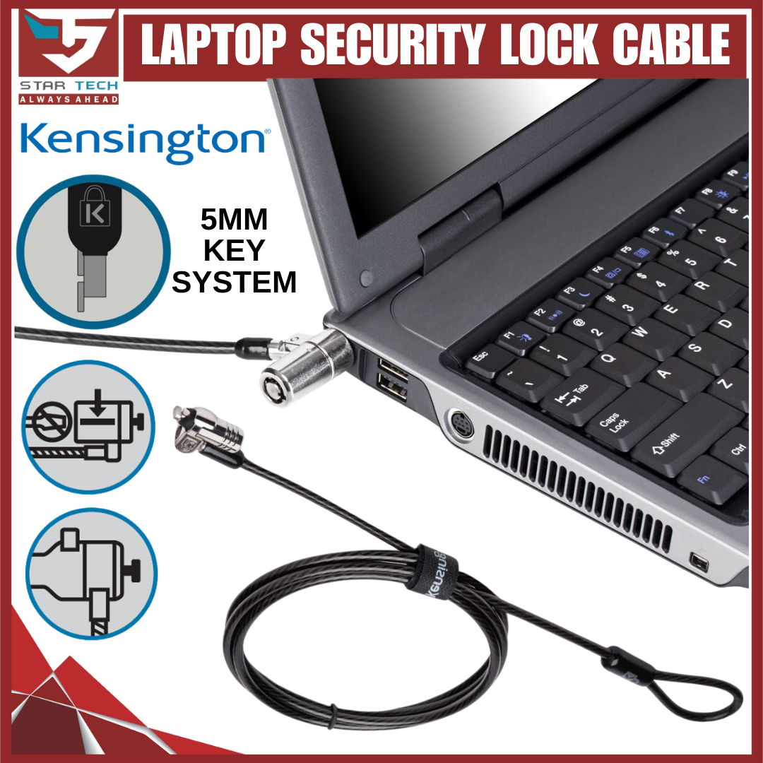 Kensington Cable Lock for HP Laptops, Lenovo, Asus, Acer & Other ...