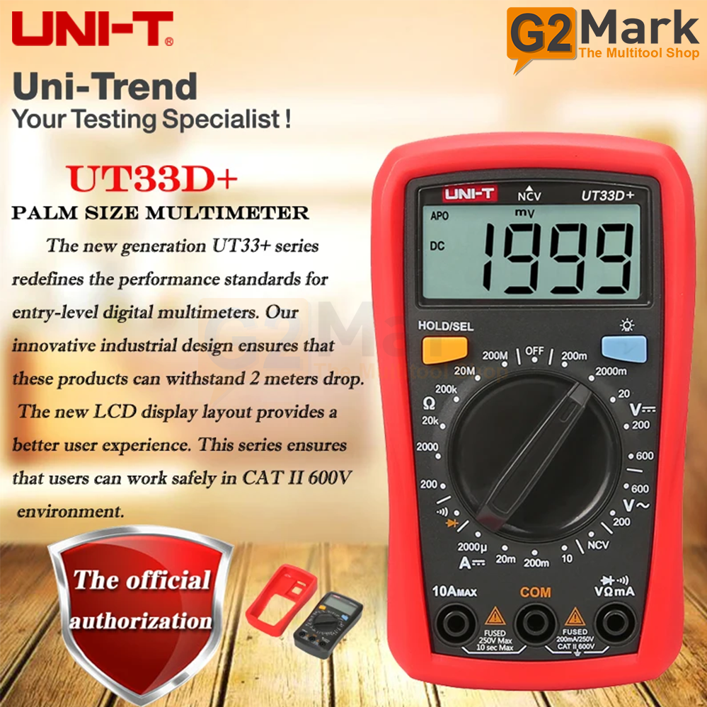 UNI-T UT33D+ Handheld Plam Size Digital Multimeter | Daraz.pk