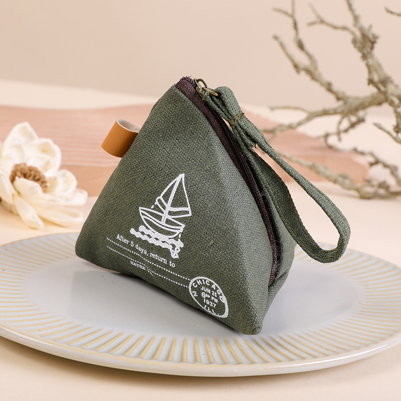 Women's Creative Retro Dumpling Coin Purse Fashion Canvas Cute Coin ...