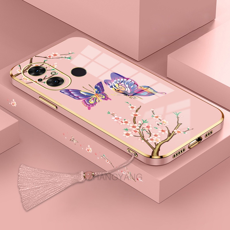 Casing for Redmi 12C Phone Case Plating Straight Edge Silicone Phone ...