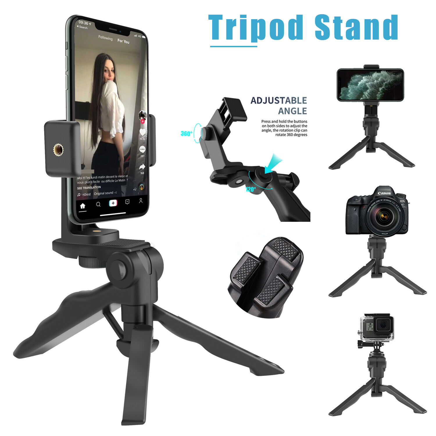 Portable Vlogging Tripod & Mobile Phone Holder for Live Streaming ...