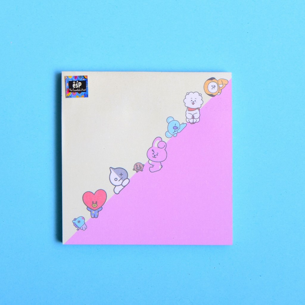 1 Pack of BTS / BT21 Cute Sticky Notes - Creative Office Stationery ...