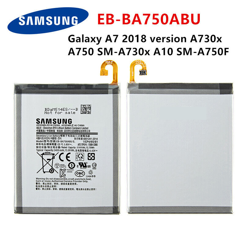 Samsung A10 / M10 / A7 2018 Battery Replacement EB-BA750ABU Battery With 3300mAh Capacity ...