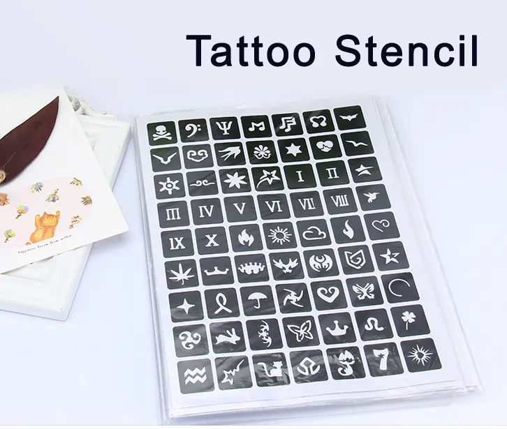 180 Pieces Tattoo Stencil Printing Template Body Tattoo Styles Paint ...