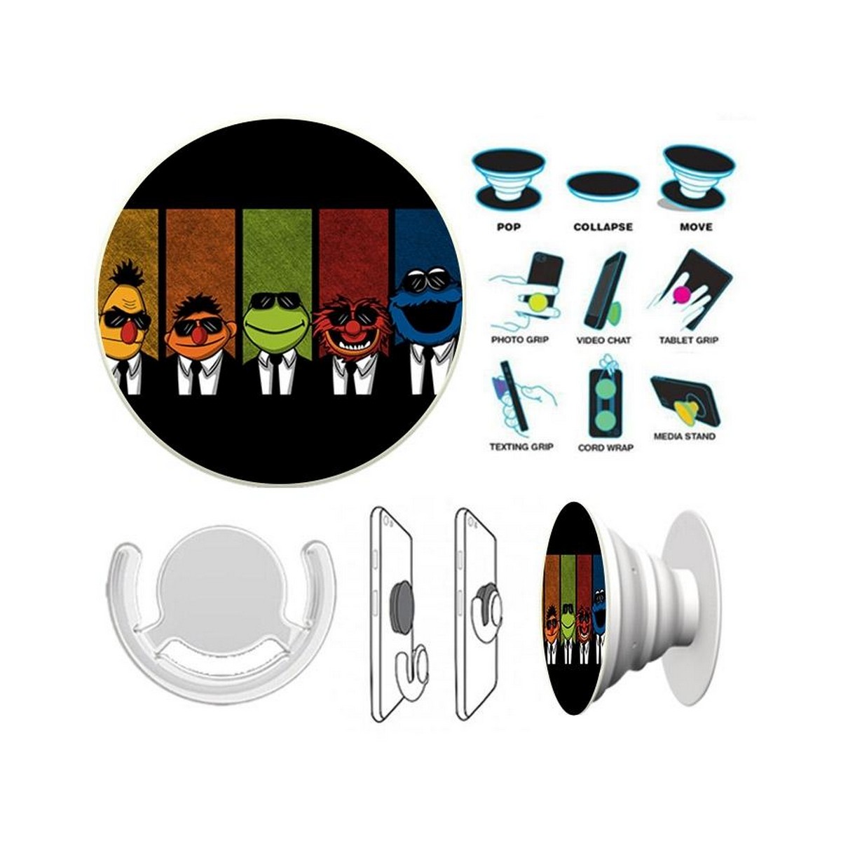 Universal Pop Socket Designs-White | Daraz.pk