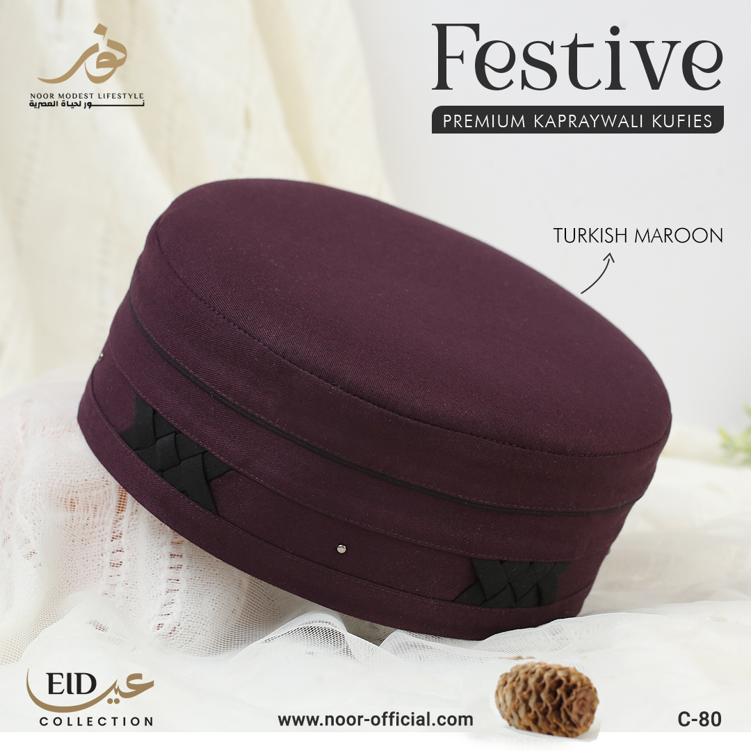 Premium Quality Festive Koofi Prayer Cap Namaz Topi Islamic Hat For Men ...