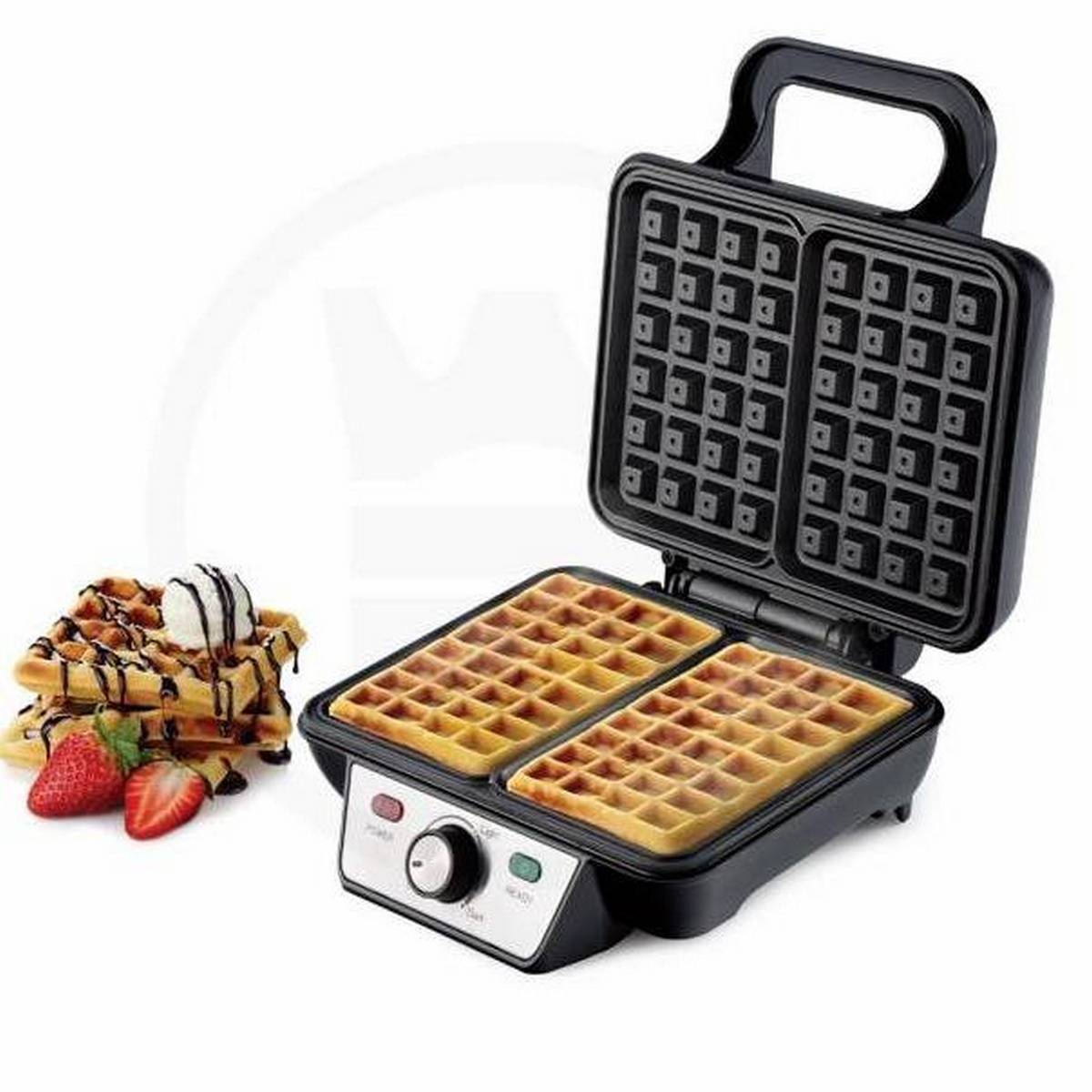 WF-8103 - Deluxe Waffle Maker - 1000 Watts - Black & Silver | Daraz.pk