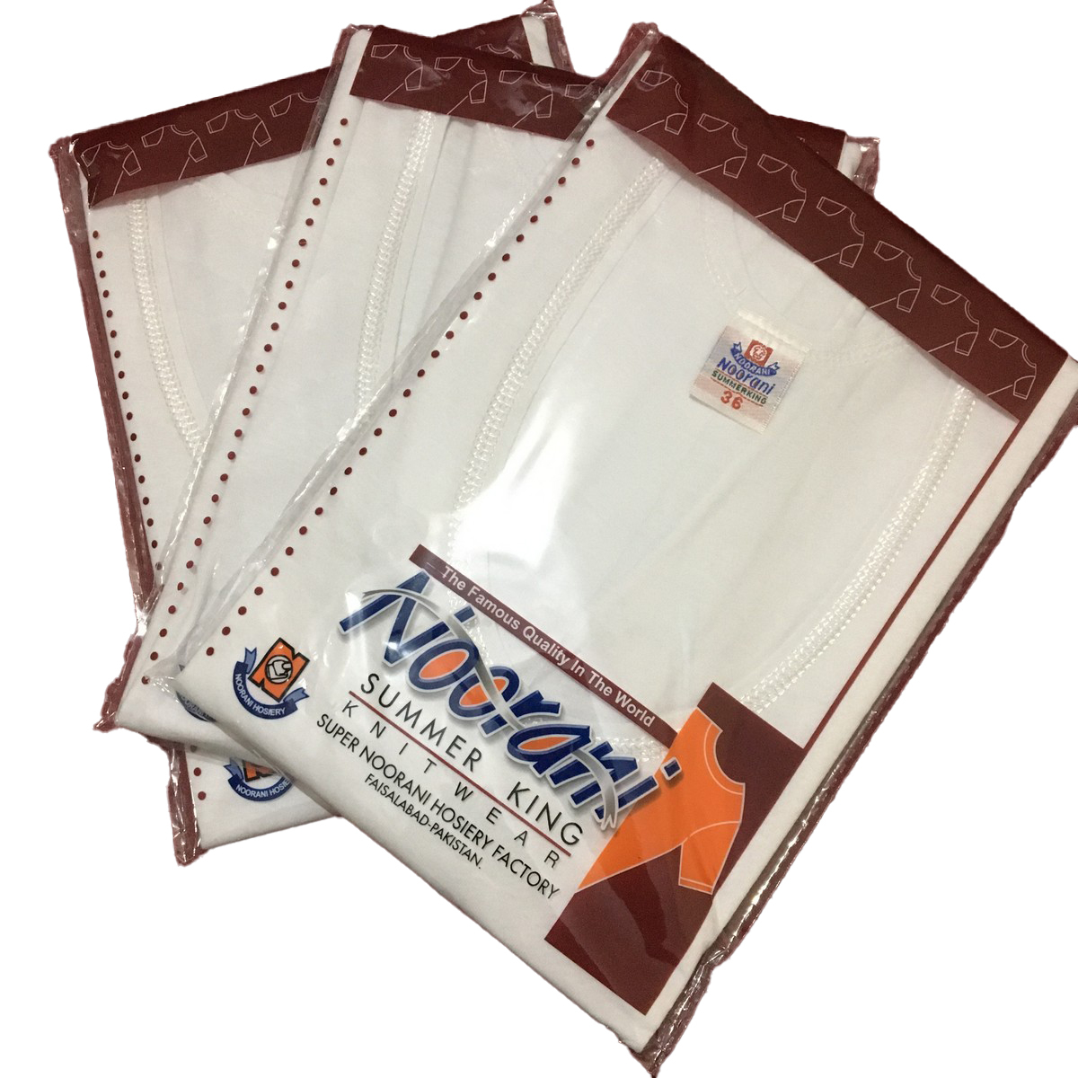 Pack of 3 Noorani Men's Cotton Inner Wear Vests with Sleeves | Men's ...