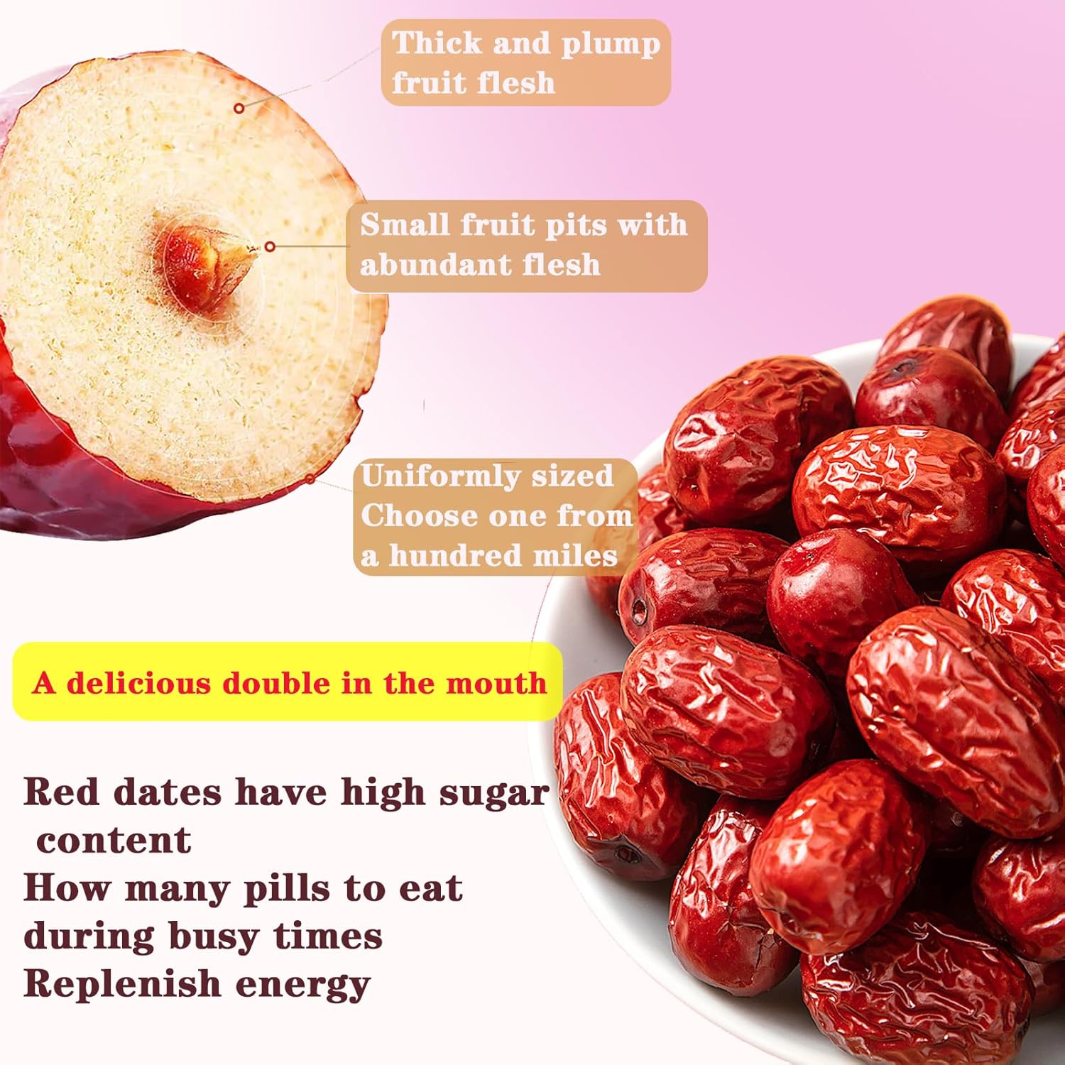 Jujube Date 300g Dried Red Dates Fruit Jujubes Health Snack Dried Fruit ...