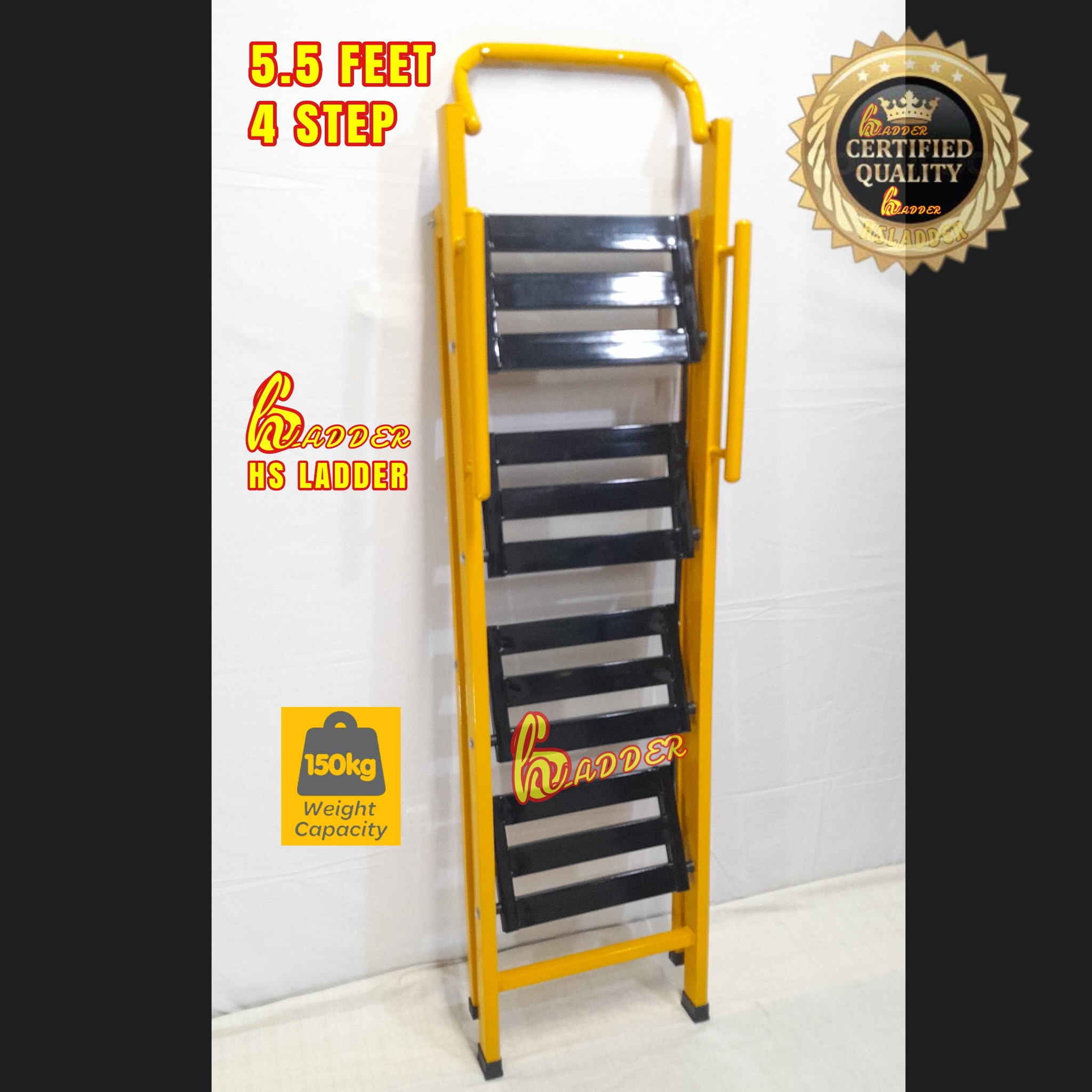 Iron Foldable Ladder 4 Step Heavy Duty | Daraz.pk