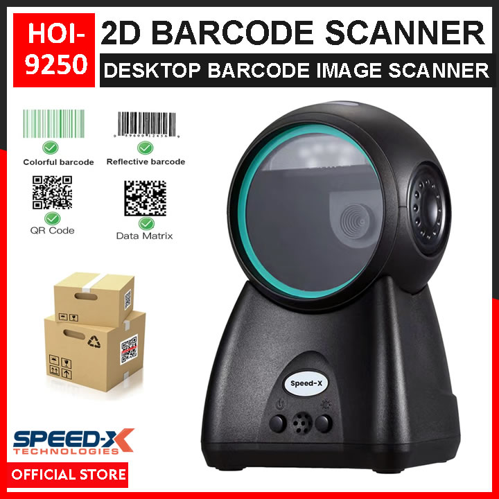 Speed-X HOI-9250 2D Desktop Barcode Scanner - Barcode Image Scanner ...