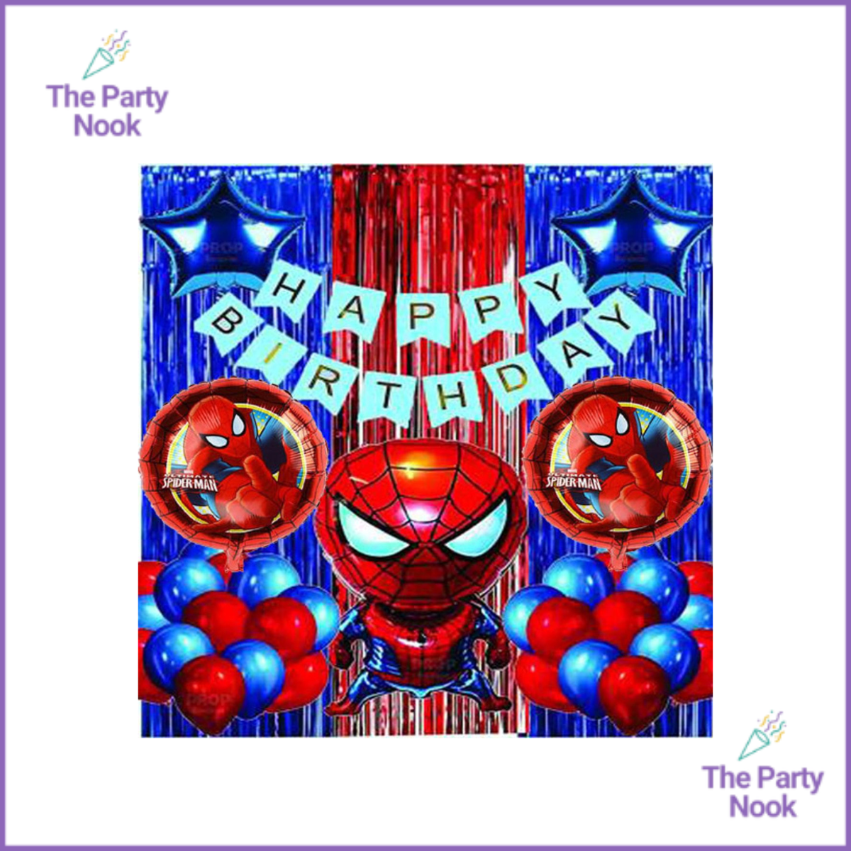 the party nook Spider Man Theme Birthday Balloons Arch Decoration Set ...