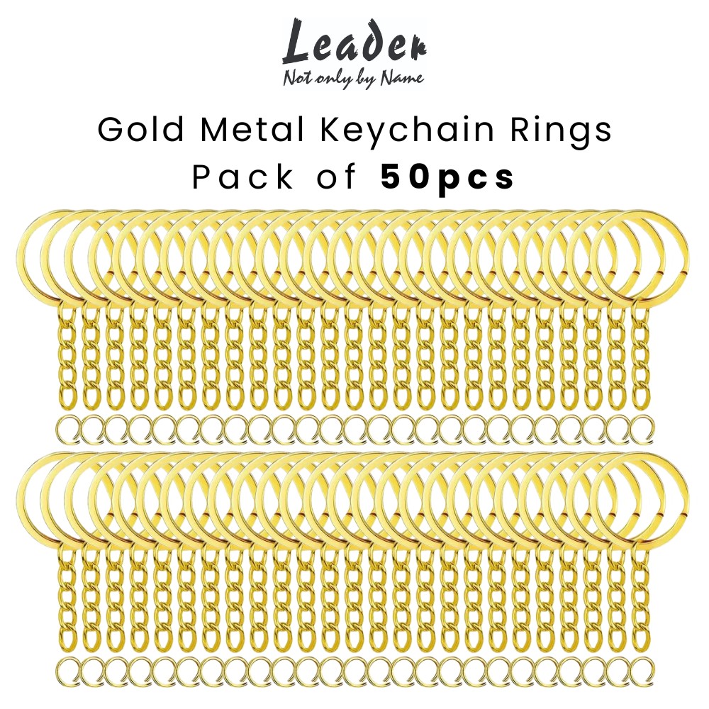 25MM Flat Metal Keychain Rings | with Keychain Jump Ring | Keychain ...