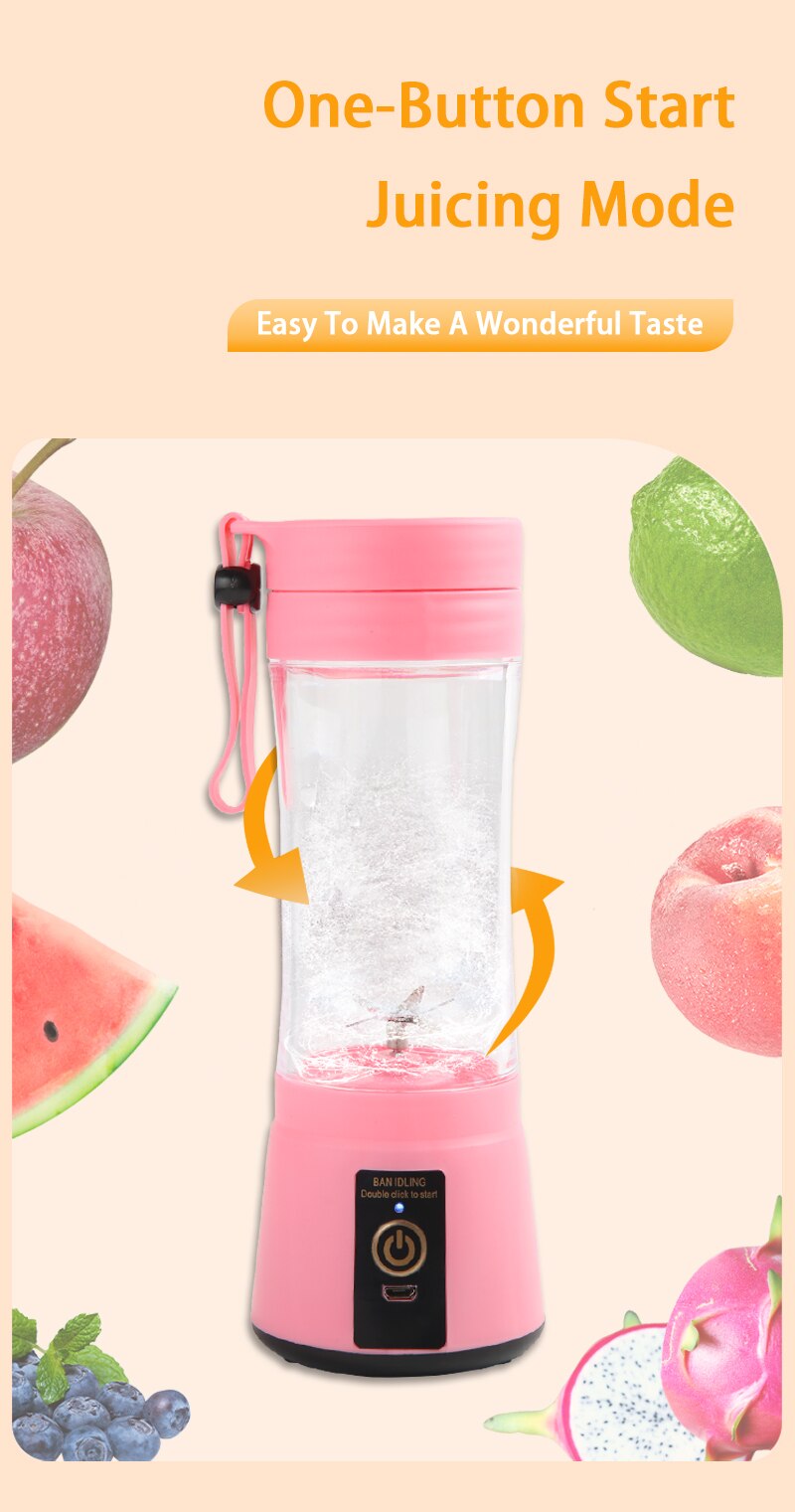 NEW Portable Fruit Juice Blenders Summer Personal Electric Mini Bottle ...
