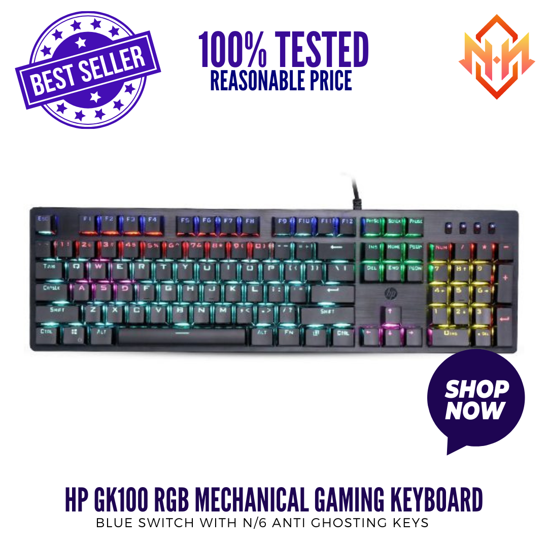 HP GK100 RGB MECHANICAL GAMiNG KEYBOARD WITH BLUE SWITCH | Daraz.pk