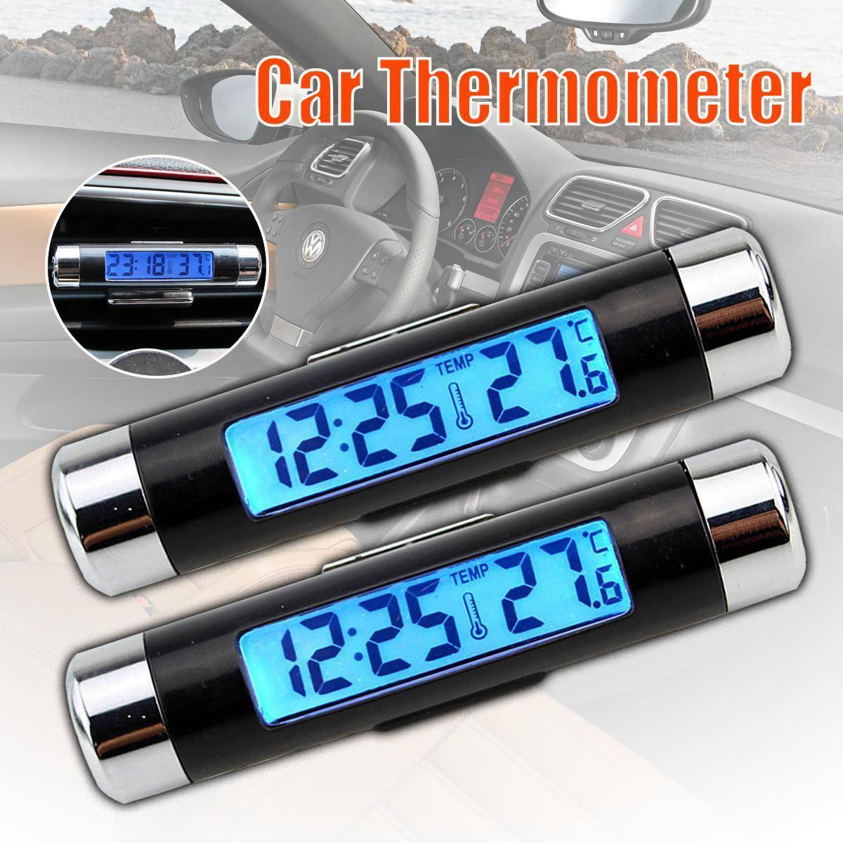 Mini Electronic Clock Time Watch Auto Dashboard Clocks Luminous ...