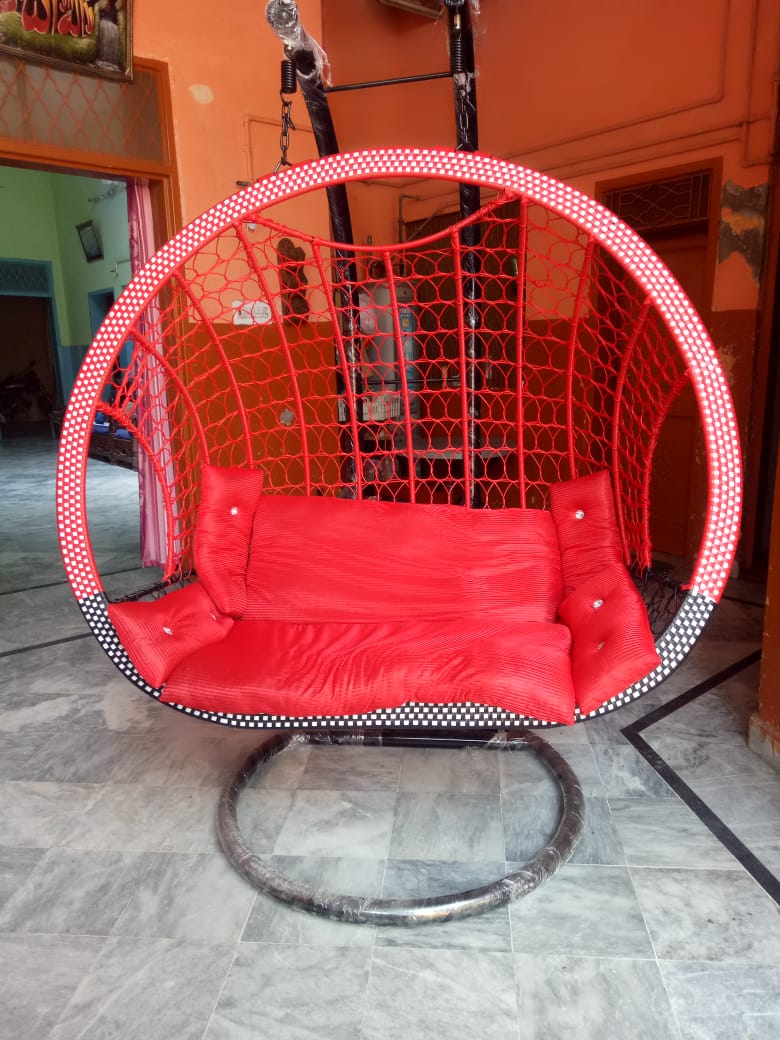 Double Seater Swing Chair Jhoola with Stand, Cushion Set (Swing Chair ...