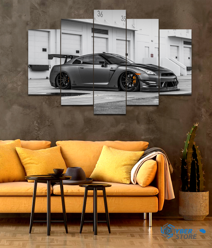 Nissan GTR 5 Piece Modular HD Printed Wall Frame | Daraz.pk