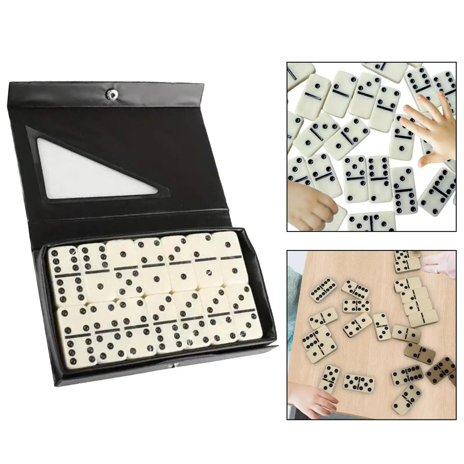 Classic Standard Double Six DOMINOS Set with Plastic case, 28 Tiles ...