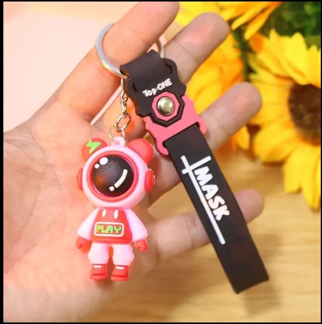 Space Galaxy Astronaut Keychain Available in 4 Colors - Rubber Keychain ...