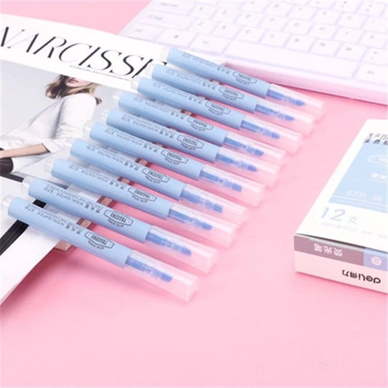 Deli Solid Color Highlighter Set – Brighten Your Notes and Documents ...