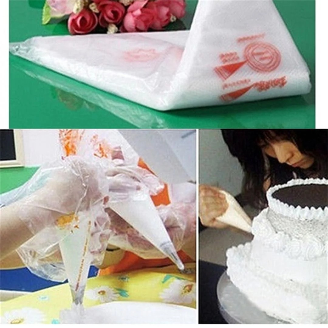 Disposable 100PCS Master Icing Bag Pack Fondant Piping Bags For Cake ...