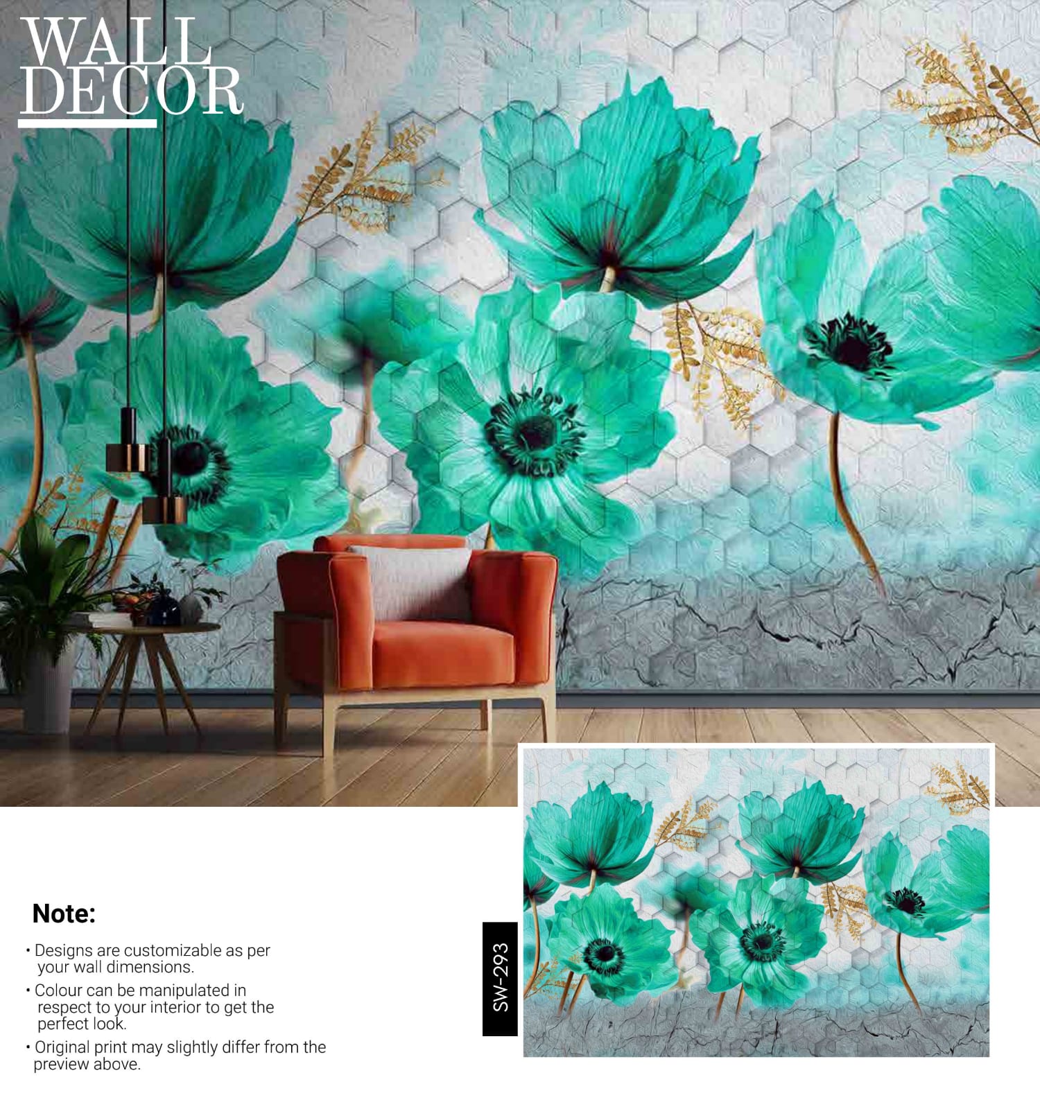 Wall Decor Wallpaper Room Decoration 3D Flex Wallpaper 8*10 Size | Daraz.pk