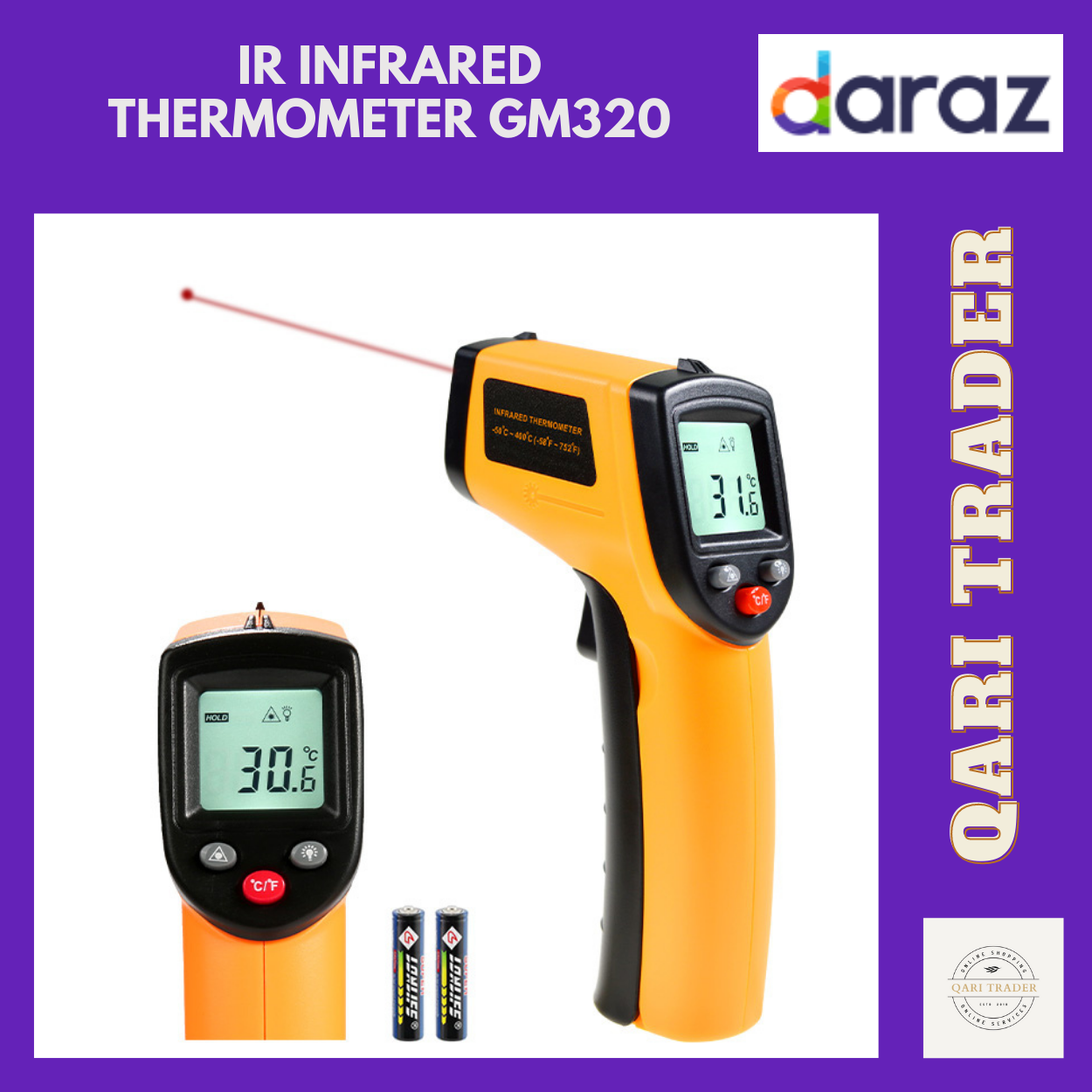 GM320 IR Infrared Thermometer Temperature Digital Non Contact Laser ...