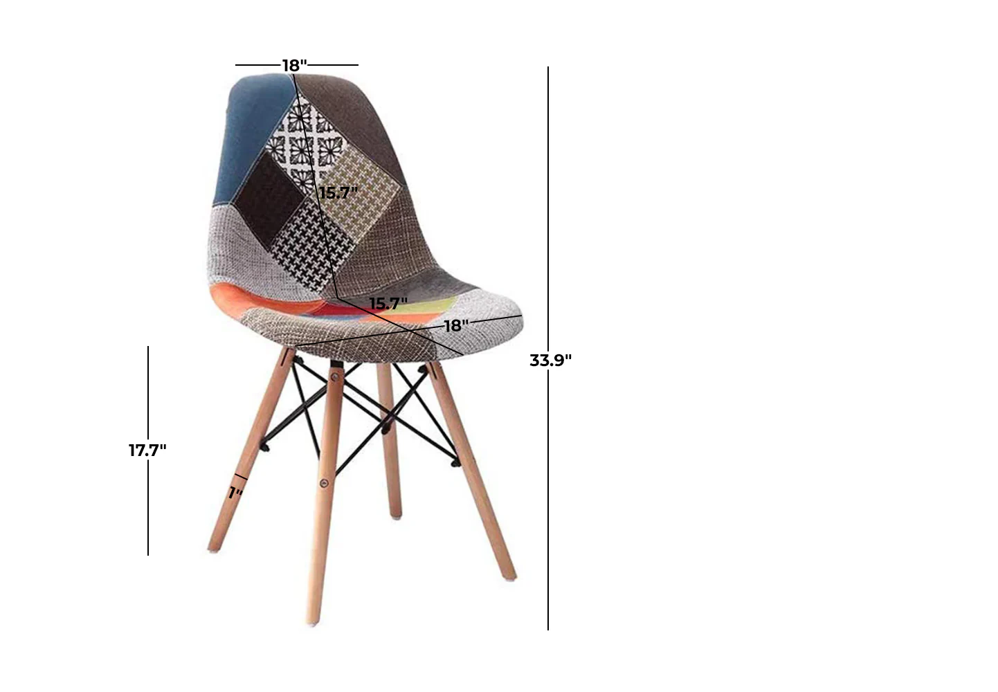 FARRAGO PATCHWORK DINING CHAIR | Daraz.pk