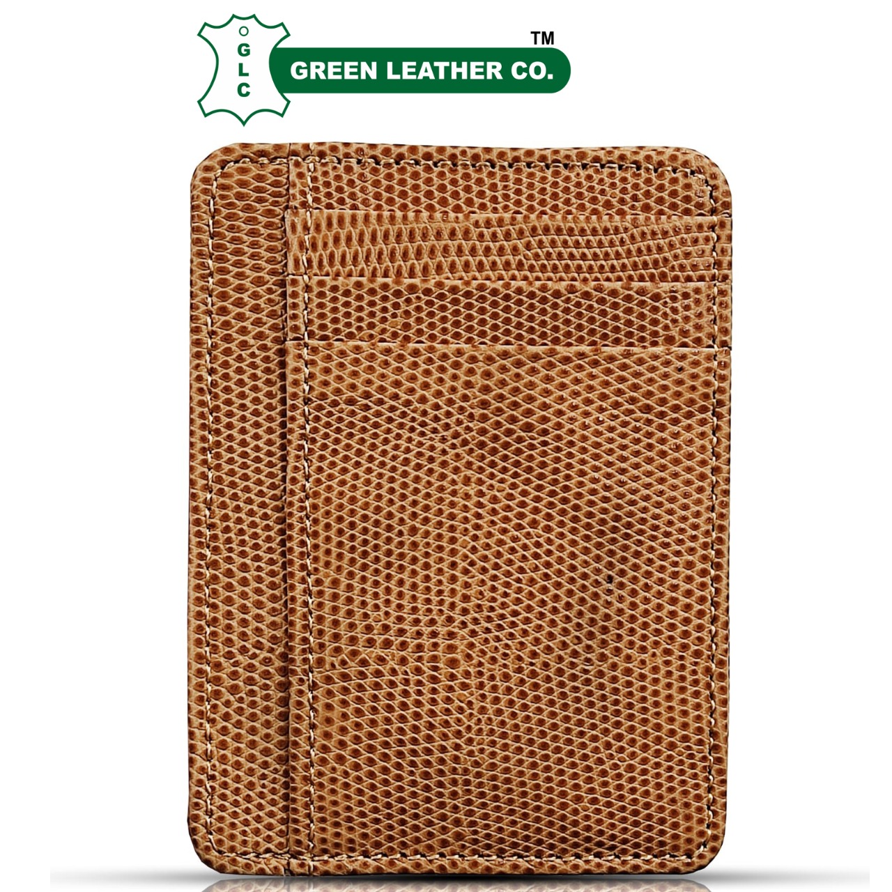 Green Leather Co Skin Snake like Cow Leather Men Mini Wallet | Daraz.pk