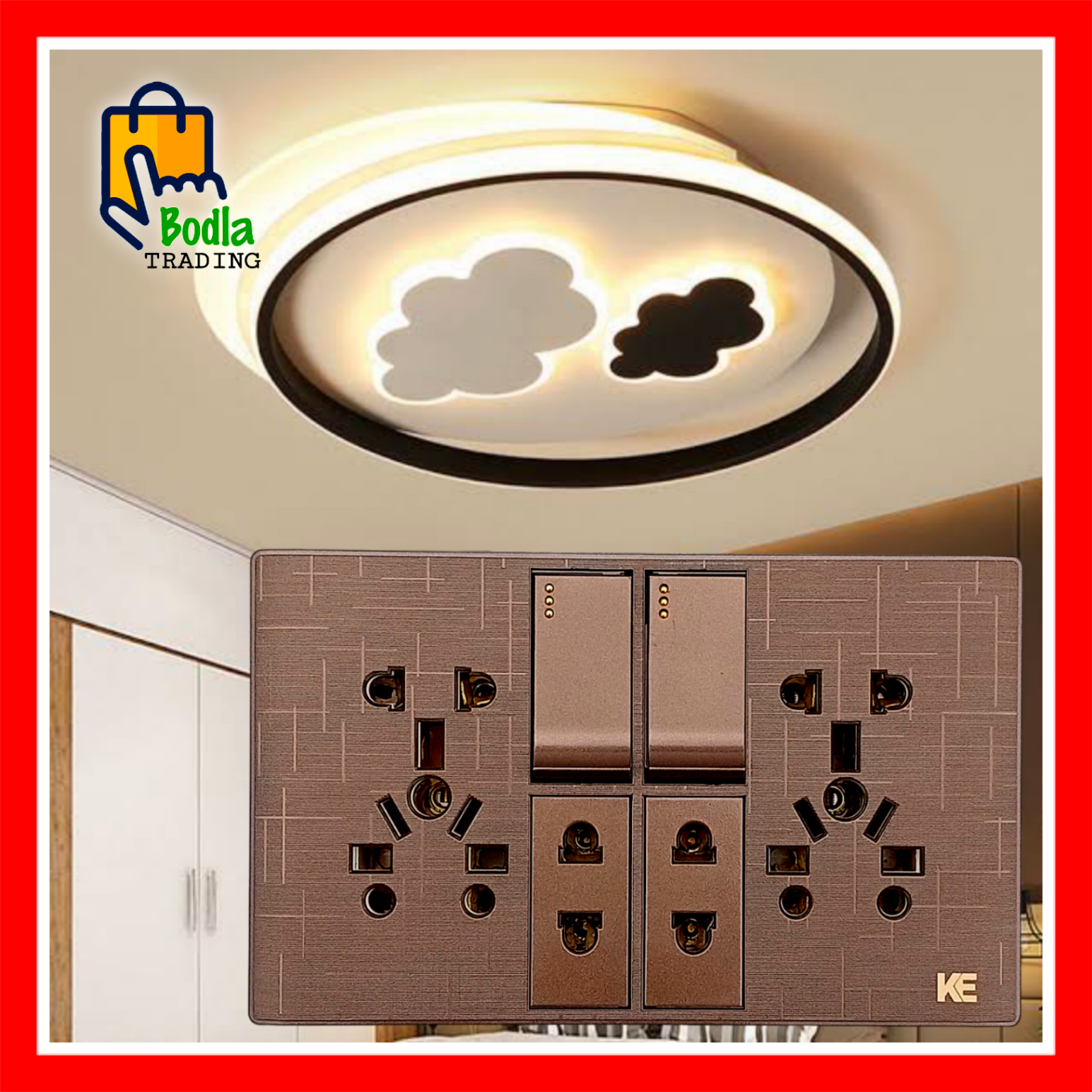 Universal Multi-functional Socket Wall Switch Double Light Plug China ...
